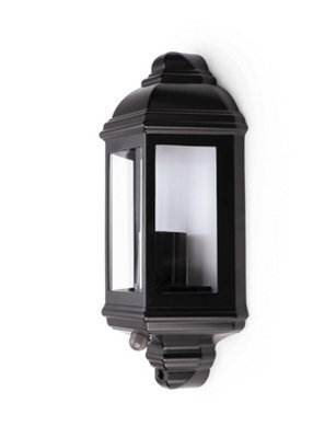 Hispec Outdoor Half Lantern Wall Light With Photocell Sensor by B&Q | ufurnish.com