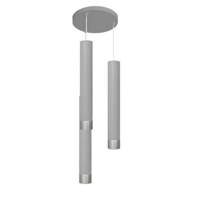 Luminosa Lighting Luminosa Tuba Cluster Pendant Ceiling Light Grey ...