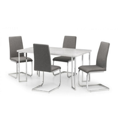 Ashfield Positano Marble-Effect Dining Set by B&Q | ufurnish.com