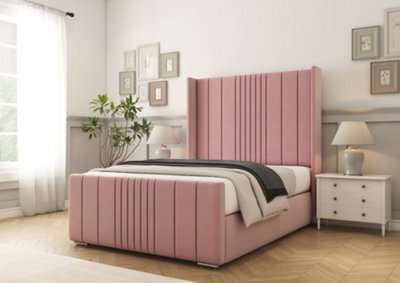 Comfort Beds Grace Blush Plush Bed Frame by B&Q | ufurnish.com
