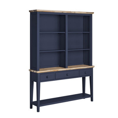 Statement Furniture Florence Console Table And Hutch, Navy Blue Display ...