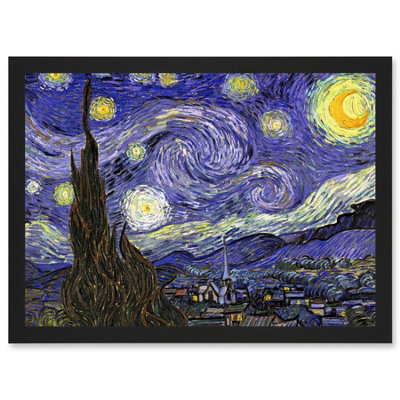 Artery8 Vincent Van Gogh Starry Night Strs Swirl 1888 Wall Art Print ...