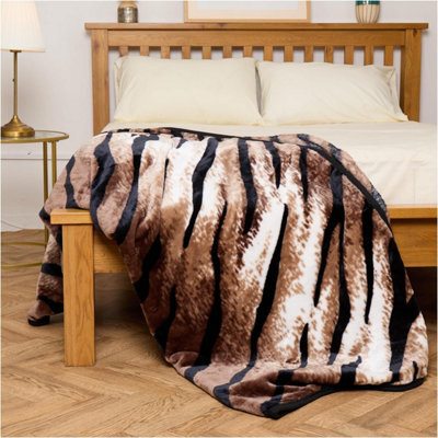 Gc Gaveno Cavailia New Tiger Skin Throw 150X200 Natural Warm & Cosy ...