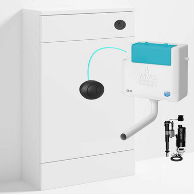 Bubly Bathrooms™ 500mm Wc Unit & Side-Entry Concealed Cistern - Black ...