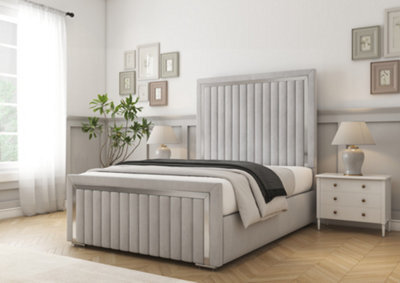 Comfort Beds Boston Chrome Silver Naples Bed Frame by B&Q | ufurnish.com
