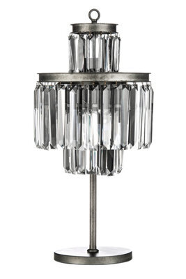 Premier Housewares Interiors By Premier Art Deco Table Lamp, Elegant ...