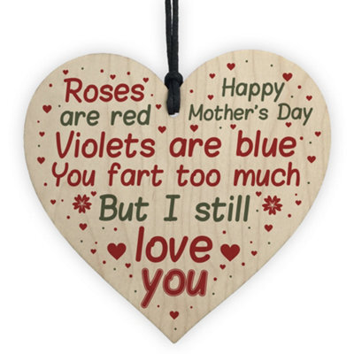 Red Ocean Funny Mother's Day Card Fart Too Much Joke Humour Mother's ...