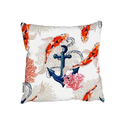 Andrew Lee Cushions - Anchor & Fish (Cushion) / 45Cm X 45Cm by B&Q ...