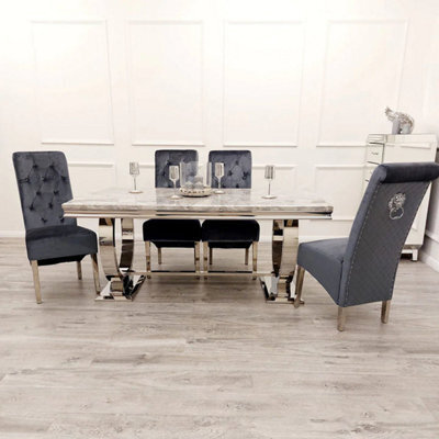 ABC Arrabella Dining Table Set With Aliah Chairs / Dining Furniture Set ...