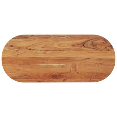 Berkfield Table Top 100X40X2.5 Cm Oval Solid Wood Acacia by B&Q ...