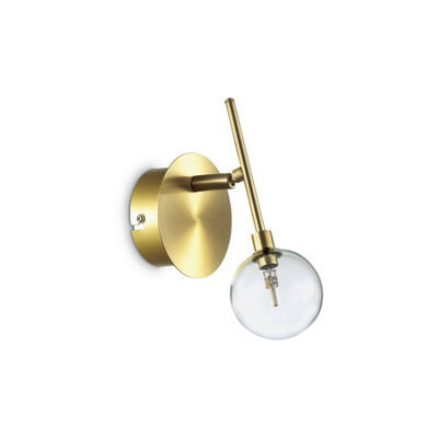 Ideal Lux Maracas 1 Light Wall Light Antique Brass by B&Q | ufurnish.com