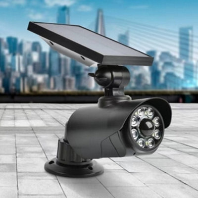 Black Solar Burglar Alarm Body Sensor Light Simulation Monitor Lights ...