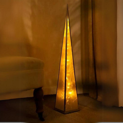 90Cm Pyramid Led Light Up Tower Effect Rotating Function Home Decor by ...