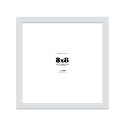 "8X8"" Light Grey Picture Frame - 8X8"" Square Frame With 4X4"" Mount ...