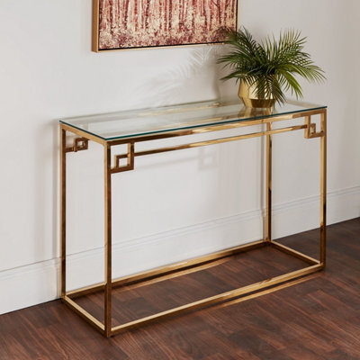 Native Home & Lifestyle Cesar Gold Plated Console Table by B&Q ...