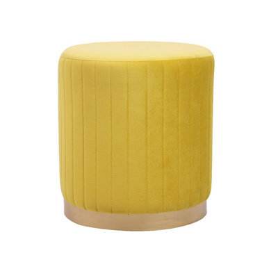 Mattress Guru Fay Round Soft Velvet Stool, Cylindrical Footstool, Make ...