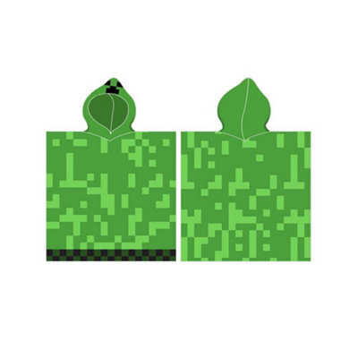 Minecraft Creeps 100% Cotton Poncho Towel Bath Sheet Beach Towel by B&Q ...