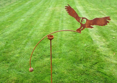 Poppy Forge Owl Wind Rocker Single Bare Metal/ready To Rust - Steel ...