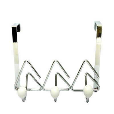 Chrome Effect Triangle 3 Hook Rail (L)270mm (H)160mm by B&Q | ufurnish.com