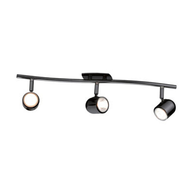 Arlec Phoenix Spotlight Black Chrome Wave Gu10 3-Bar Triple Ceiling ...