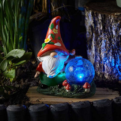 Solar Wizard Garden Ornament With Colour Changing Led's by B&Q ...
