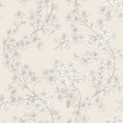 Design ID Grace Blossom Ivory/cream Wallpaper by B&Q | uFurnish.com