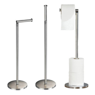 Toilet Roll Holder Free Standing Toilet Paper Holder Stand 5 Loo Rolls ...