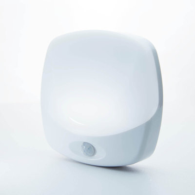 Arlec Cool White Rounded Square Pir Battery Night Light Nightlight ...