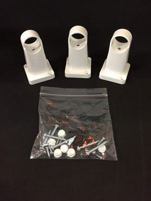 Consort White Towel Rail Brackets - Set Of 3 For Stylish Bathroom ...