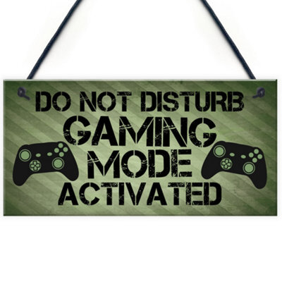 Red Ocean Gaming Sign Hanging Plaque For Boys Bedroom Man Cave Games ...