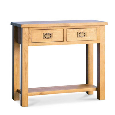 Surrey Oak Hall Console Table With Drawers - By Roseland Furniture by B ...