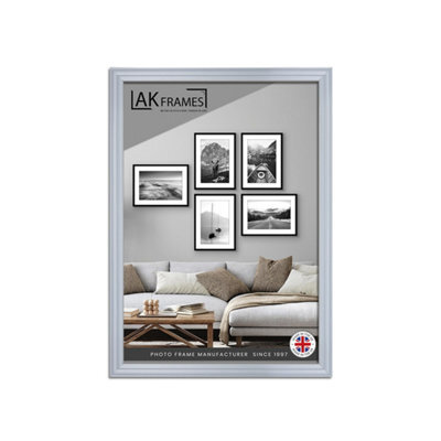 "AK Frames 18X14"" Classic Silver Modern Picture Frame - Poster Frame ...
