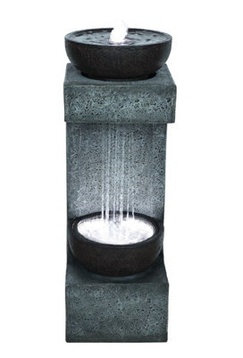 Outdoor Living UK Aqua Creations Kendrick Rain Effect Solar Water ...
