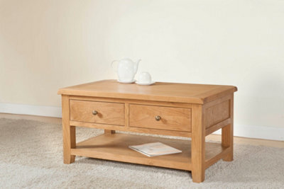 Buttercup Farm Shrewsbury Coffee Table With 2 Drawers - L60 X W100 X ...