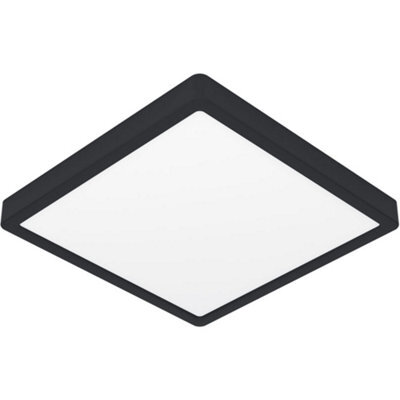 Loops Sleek Black Square Led Ceiling Light For Modern Indoor Spaces by ...