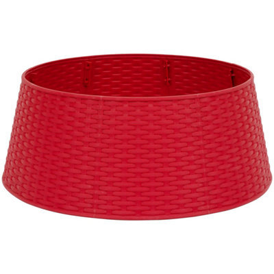 Adjustable Plastic Rattan Christmas Tree Skirt For 7Ft-8Ft Trees ...