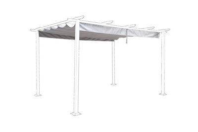Blooma Moses Metal Grey Replacement Gazebo Roof (W) 345Cm X (D) 277Cm ...