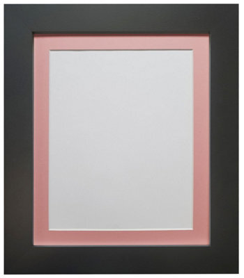 Frames By Post Metro Black Frame With Pink Mount For Image Size A4 by B ...