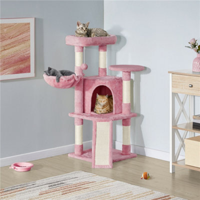 Yaheetech Pink Multi Level Cat Tree With Natural Sisal Scratching Posts ...