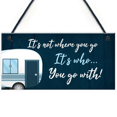 Red Ocean Caravan Sign Cute Hanging Door Sign For Home Caravan ...