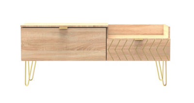 Chevron Tv Console Unit In Bardolino Oak (Ready Assembled) by B&Q ...