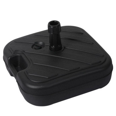 Black Adjustable Parasol Base, Fillable With Water Or Sand, Waterproof ...
