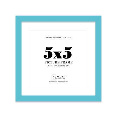 "5X5"" Turquoise Picture Frame - 5X5"" Square Frame With 4X4"" Mount ...