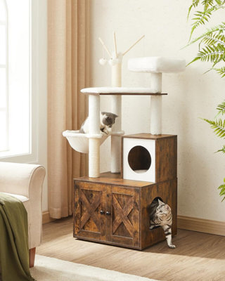 Songmics Feandrea Luxury Cat Complex, Contemporary Design With Enclosed ...