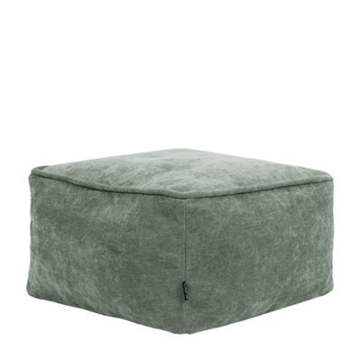 icon Amara Chenille Bean Bag Pouffe Sage Green by B&Q | uFurnish.com