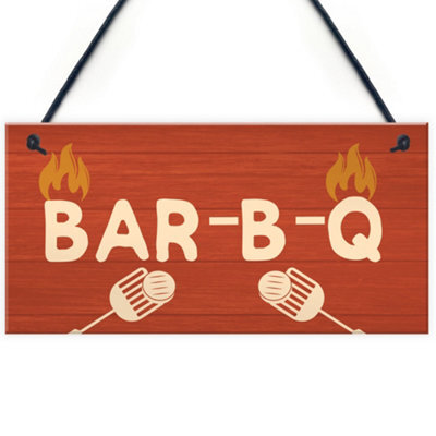 Red Ocean Quirky Bbq Sign Funny Garden Shed Man Cave Sign Gift For Men ...