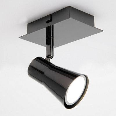 Arlec Swansea Spotlight Polished Black Nickel Gu10 Led Compatible ...