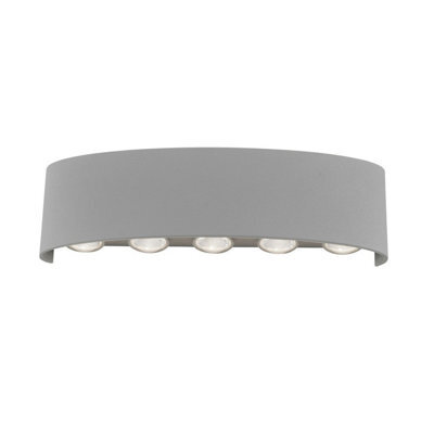 Luminosa Lighting Luminosa Carlo Outdoor Up Down Wall Lamp Silver 10X 0 ...