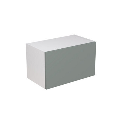 Kitchen Kit Sage Green Matt Slab Door Wall Mounted Bridging Unit ...