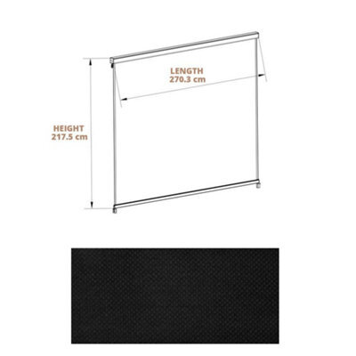 Primrose Single 3X3M Charcoal Dropdown Side Shade For Primrose Deluxe Veranda by B&Q | ufurnish.com